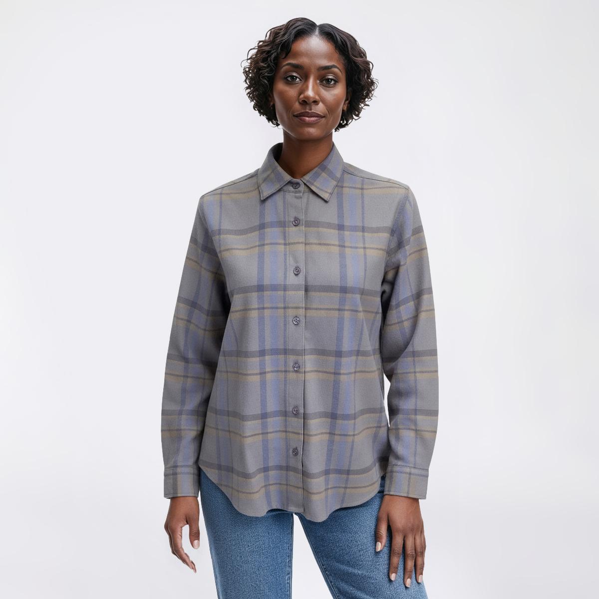 Click here for Plus Size Mountain Ridge Button Down Plaid Flannel... prices
